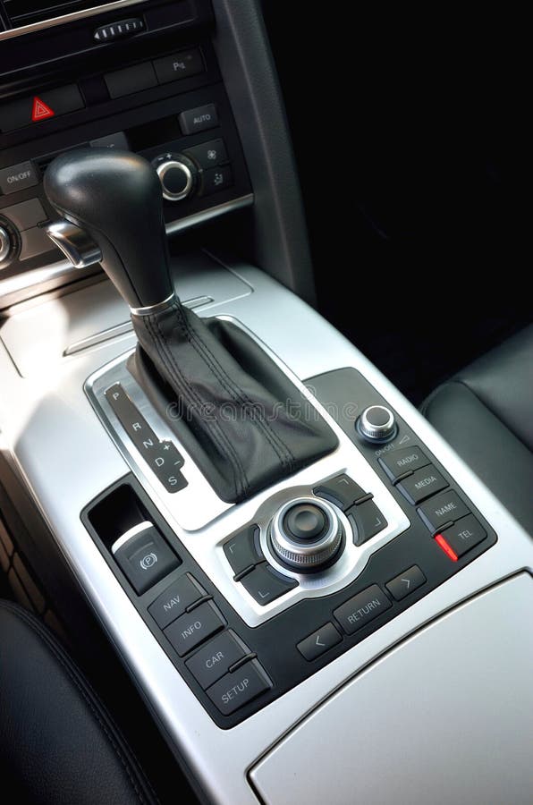Automatic Gear Level Inside Car Stock Image - Image of life, desire ...