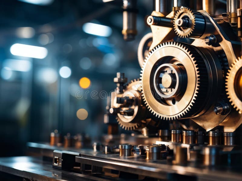 Automatic Gear Machine, Modern Technology Concept Stock Illustration ...