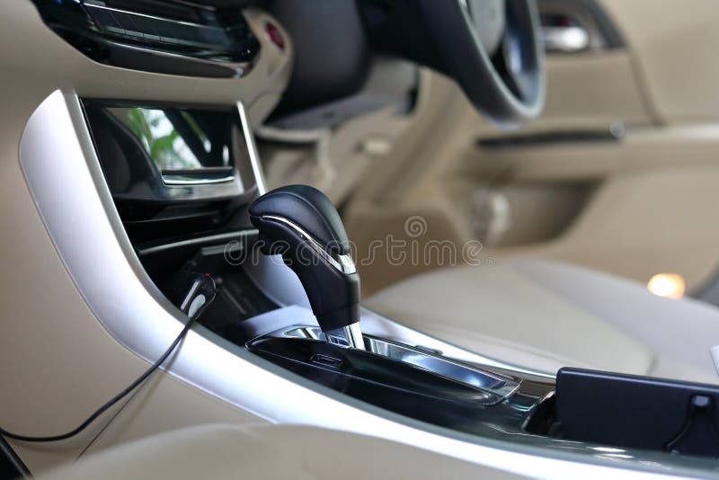 Automatic Gear Parked Inside Modern Vehicle Car Stock Photo - Image of ...