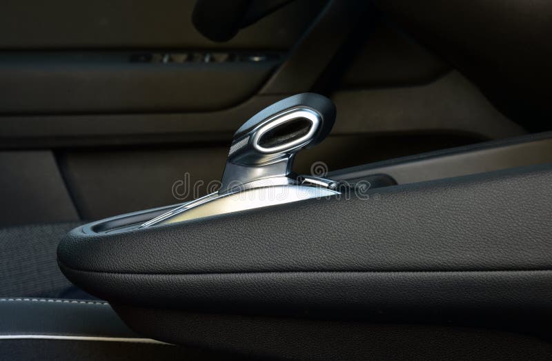 Automatic Selector Lever in the Passenger Car Stock Photo - Image of ...