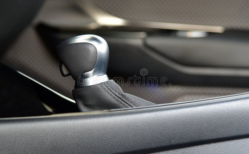 Automatic Selector Lever in the Passenger Car Stock Image - Image of ...