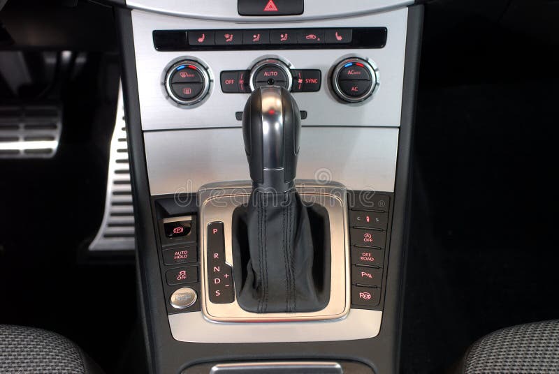 Automatic Gear Shift Handle Stock Image - Image of automobile, interior ...