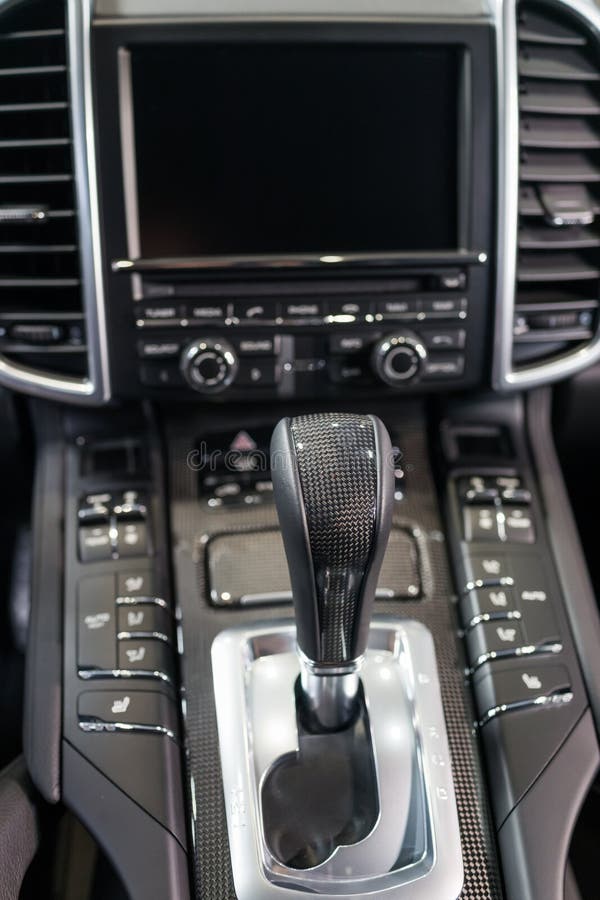 Automatic Gear Shift Handle Stock Photo - Image of clutch, dashboard ...