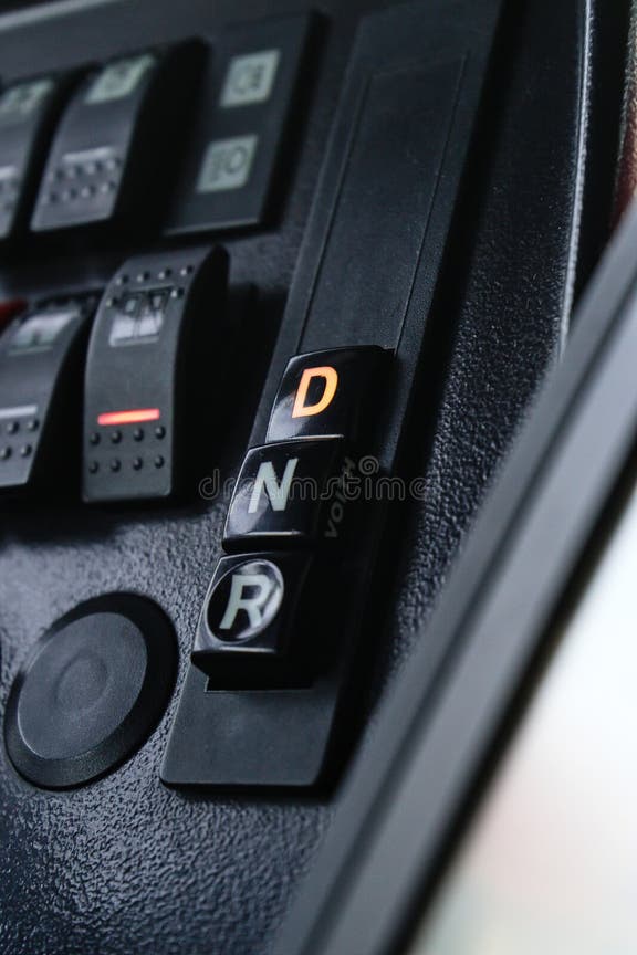 Automatic Gear Shift Panel in Public Transport Vehicle Stock Image ...