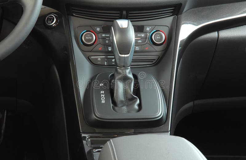 Automatic gear shift stock photo. Image of leather, metal - 93449940