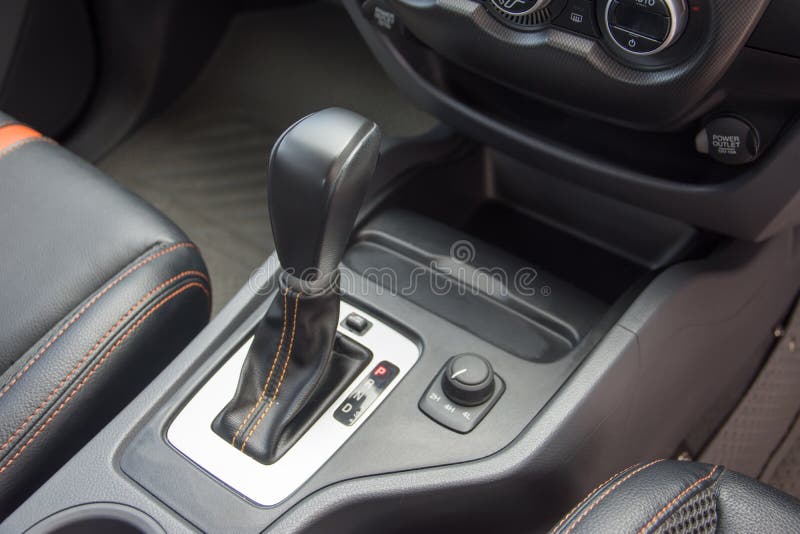 Automatic Gear Stick Inside Modern Car Stock Image - Image of modern ...