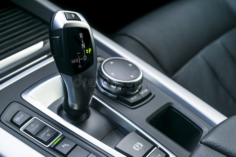 Automatic Gear Stick Transmission of a Modern Car, Multimedia and ...
