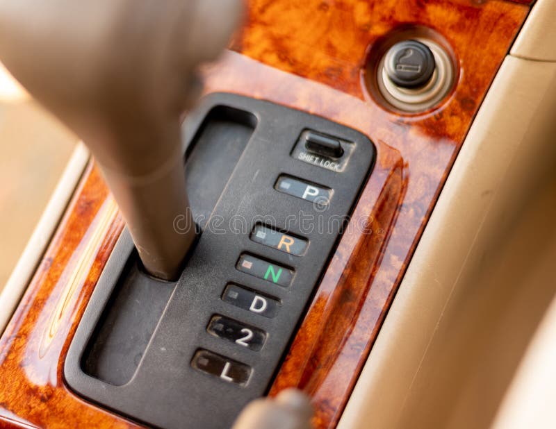 Automatic Gear Transmission Lever on a Neutral N Mode Stock Image ...