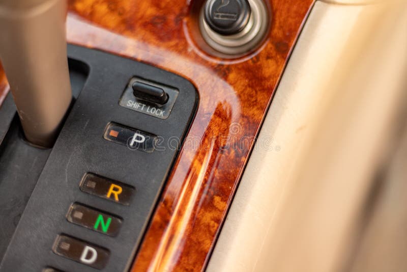 Automatic Gear Transmission Lever on a Parking Mode Stock Photo - Image ...