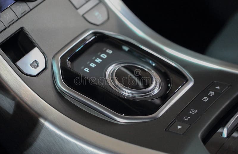 Automatic Gearbox of an SUV. Stock Photo - Image of reflection, change ...