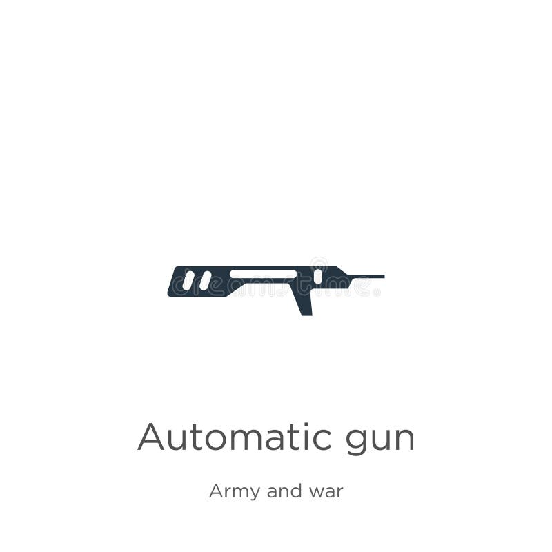 Automatic Gun Icon Vector. Trendy Flat Automatic Gun Icon from Army and ...