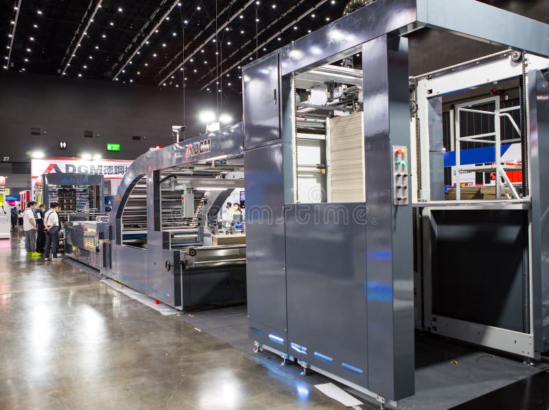 Automatic High Speed Cardboard Laminating Machine Editorial Stock Image ...