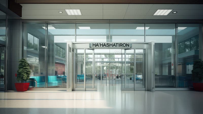 Automatic Hospital Front Doors Stock Illustration - Illustration of ...