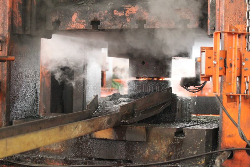 Automatic Hot Stamping Process Stock Photo - Image of ball, forging ...