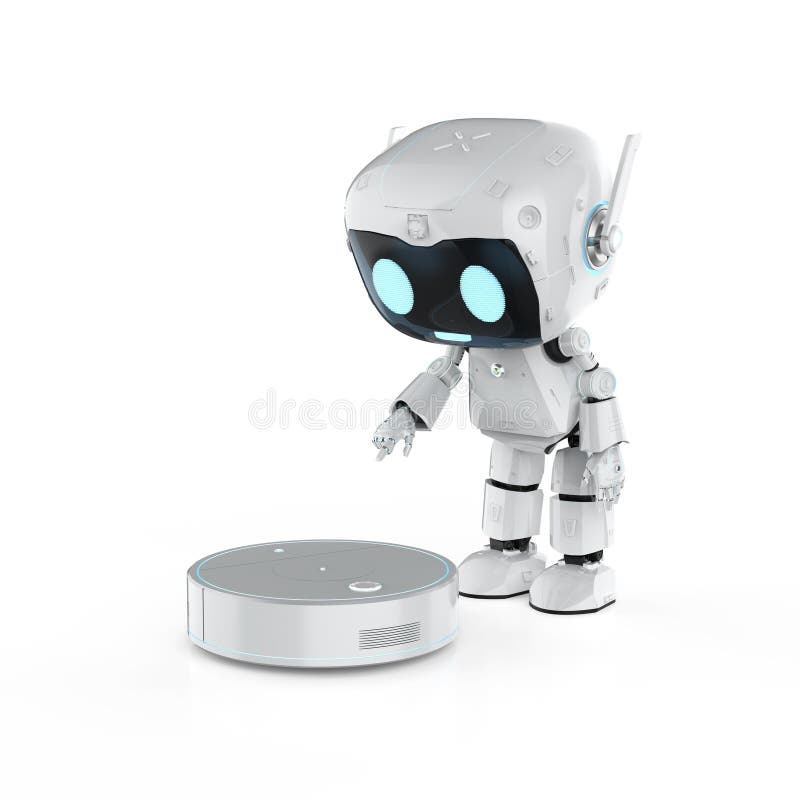 Automatic Housekeeper Concept with Ai Robot Assistant and Vacuum ...