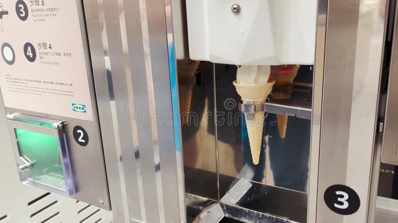 Automatic Ice Cream Machine in Action: DIY Soft Serve Stock Footage ...
