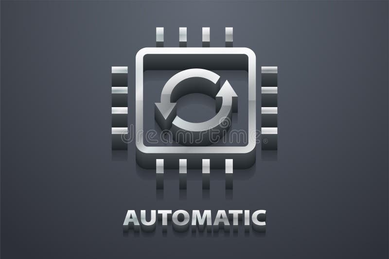 Automatic Icon. 3d Vector Illustration. Stock Vector - Illustration of ...