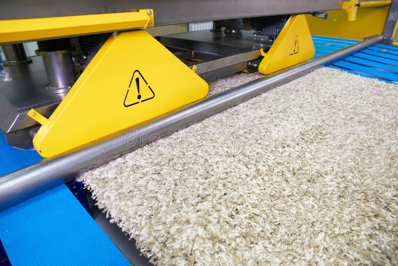 Automatic Industrial Line for Washing and Cleaning Carpets Stock Photo ...