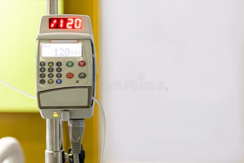 Automatic Infusion IV Drip Saline Solution Machine Medical Stock Image ...