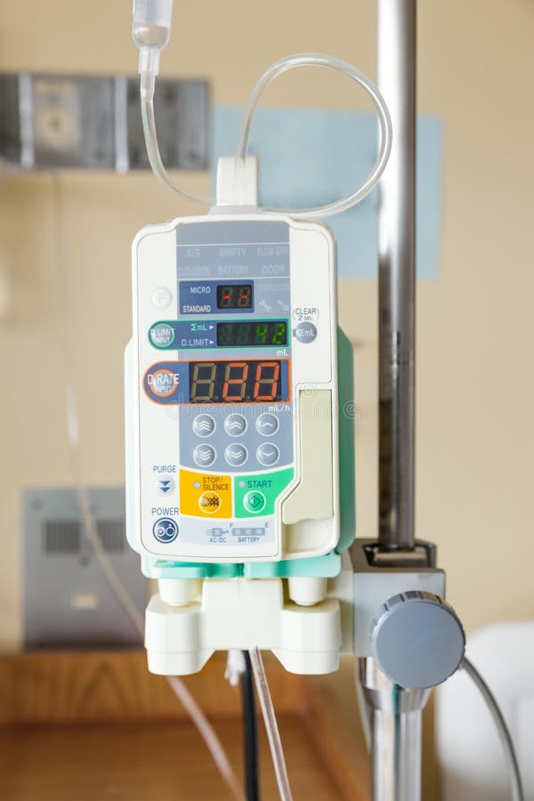 Automatic Infusion Pump of IV Drop Stock Photo - Image of automatic ...