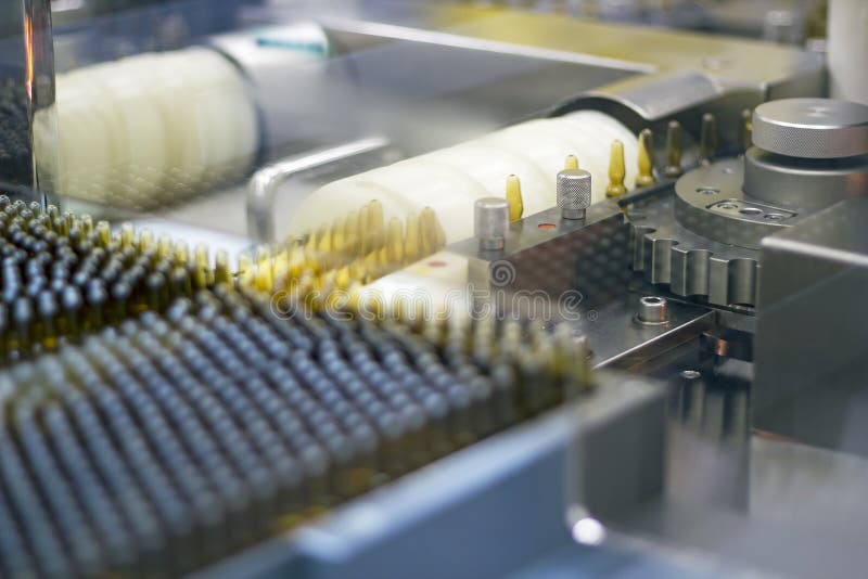 Automatic Inspection Machine - Ampoules Stock Photo - Image of ...