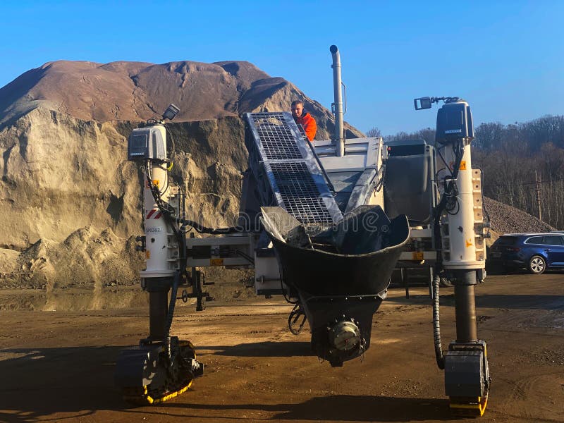 Automatic Installation of a Border Concrete Laying Road Construction ...