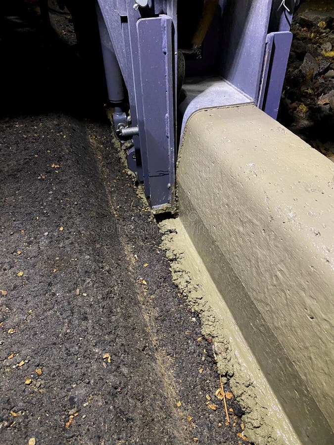 Automatic Installation of a Border Concrete Laying Road Construction ...