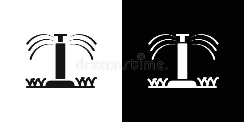 Automatic Irrigation Sprinklers Icon Flat Vector Set Outline Stock ... Automatic Irrigation Sprinklers Icon Flat Vector Set Outline Stock ...