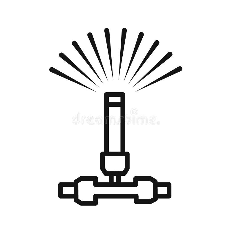 Automatic Irrigation Sprinklers Icon Black and White Vector Sign Stock ... Automatic Irrigation Sprinklers Icon Black and White Vector Sign Stock ...