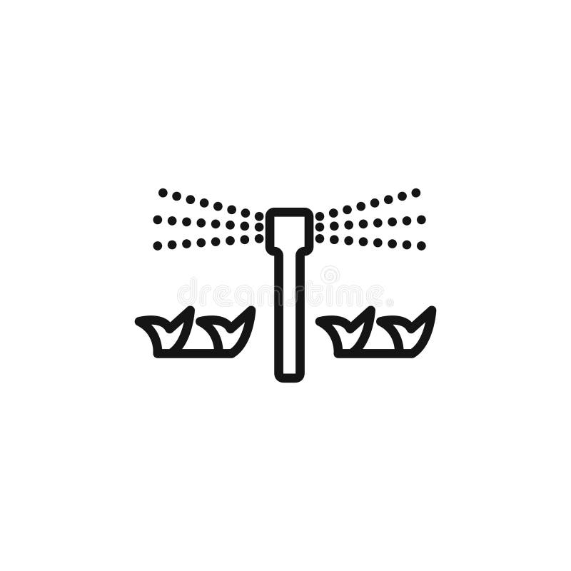 Automatic Irrigation Sprinklers Logo Sign Vector Outline Stock Vector ...