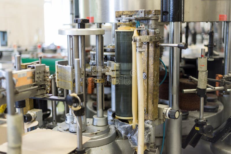 Automatic Labeling Machine. Stock Photo - Image of factory, clear ...