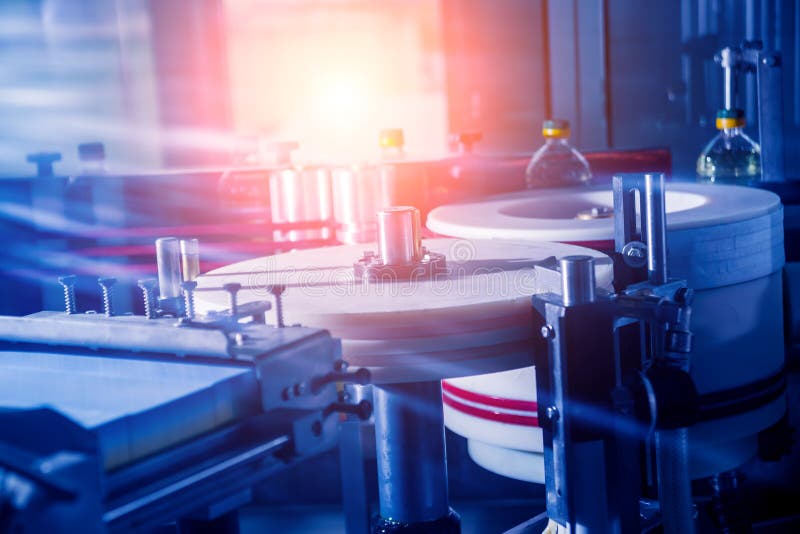 Automatic Labeling Machine. Stock Photo - Image of factory, clear ...