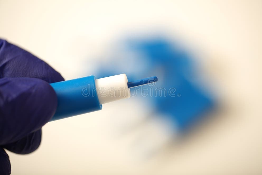 Automatic Lancet for Blood Sampling Analysis Equipment. Stock Photo ...