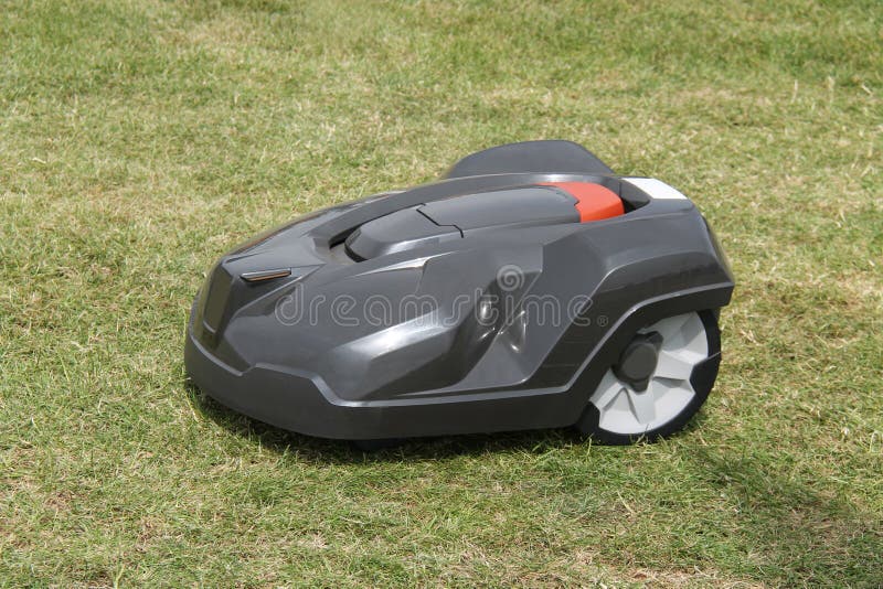 Automatic Lawn Mower. stock photo. Image of automatic - 115467116