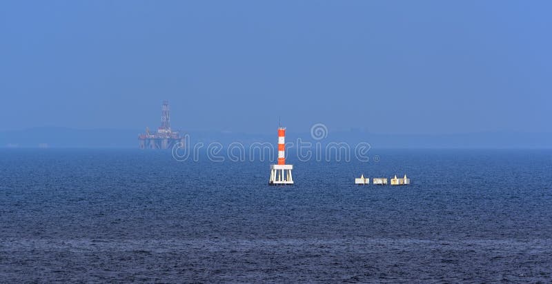 Automatic Lighthouse Singapore Strait Stock Photos - Free & Royalty ...