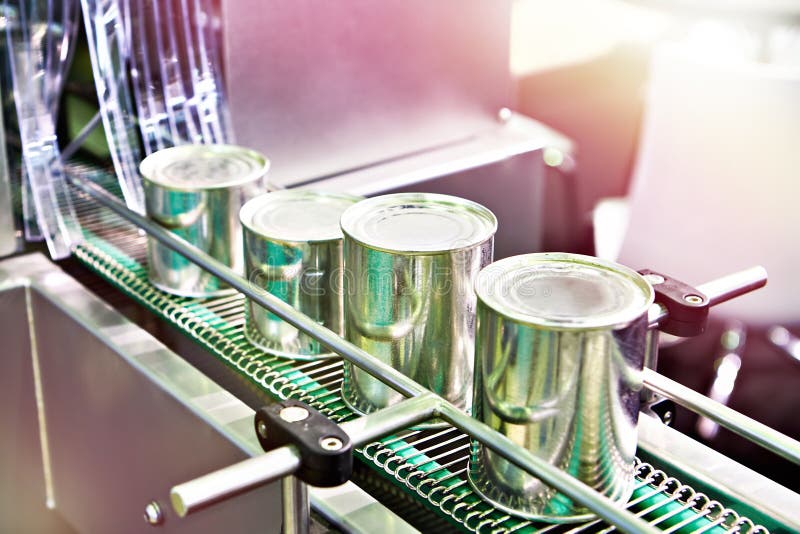 Automatic Line for Production of Cans Stock Image - Image of ...