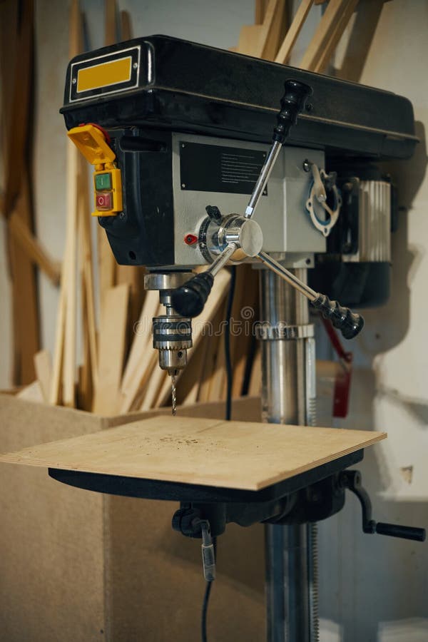 Automatic Machine for Drilling Wood Stock Photo - Image of industry ...