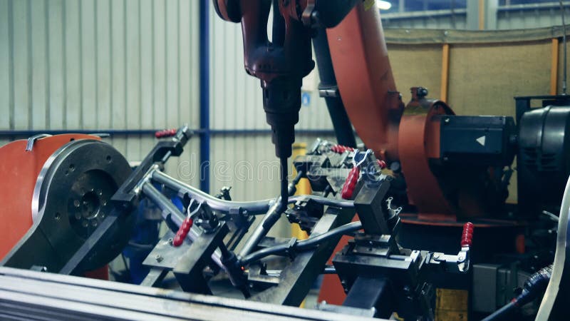 Automated Bike Frame Welding Process Stock Footage - Video of ...