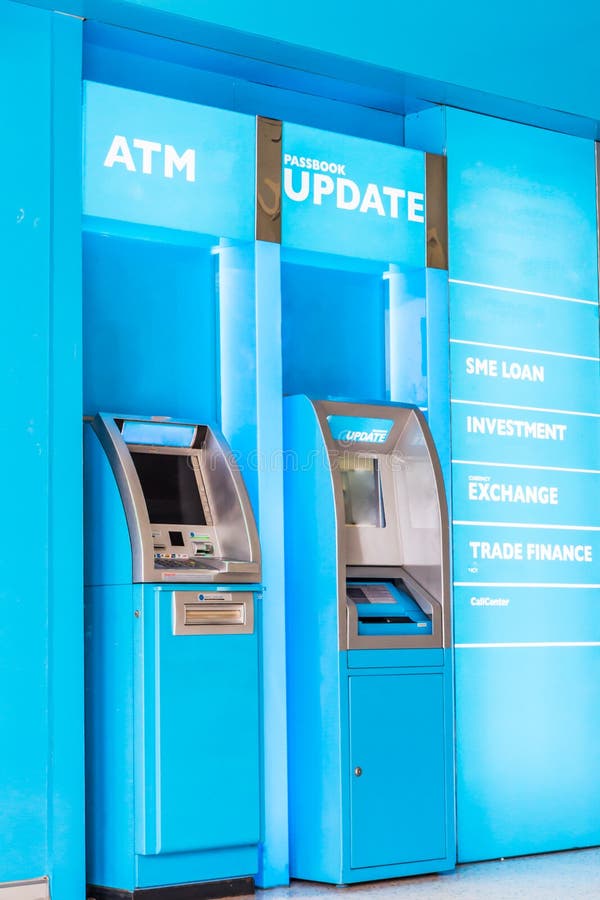 Automatic machines, ATM stock image. Image of customer - 196468751