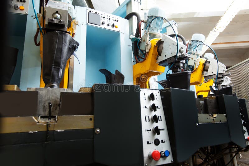 Automatic Machines for Manufacture of Footwear Stock Image - Image of ...