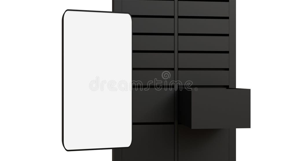 Automatic Mailbox for Issuing Parcels City and White Screen on the ...