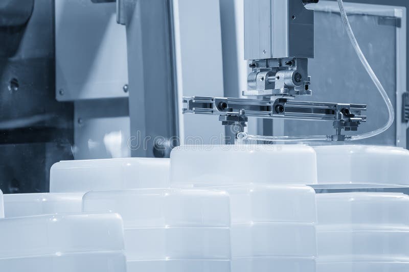 Automatic Material Handling Process on the Injection Mold Machine in ...