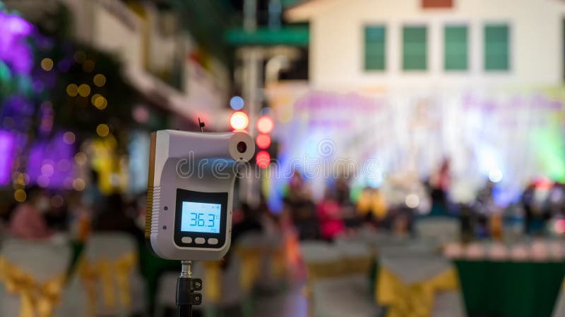 Automatic Measuring Temperature at Hospital . Covid-19 Test Temperature ...