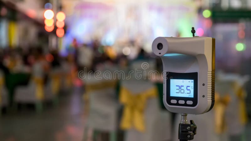 Automatic Measuring Temperature at Hospital . Covid-19 Test Temperature ...