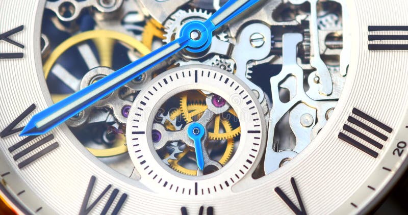Automatic Men Watch with Visible Mechanism Stock Footage - Video of ...