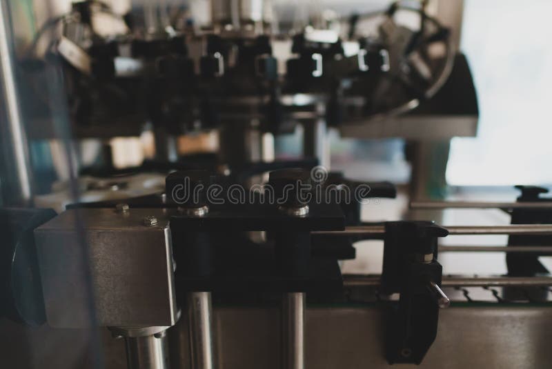 Automatic Monoblock Wine Filling Machine Stock Image - Image of ...