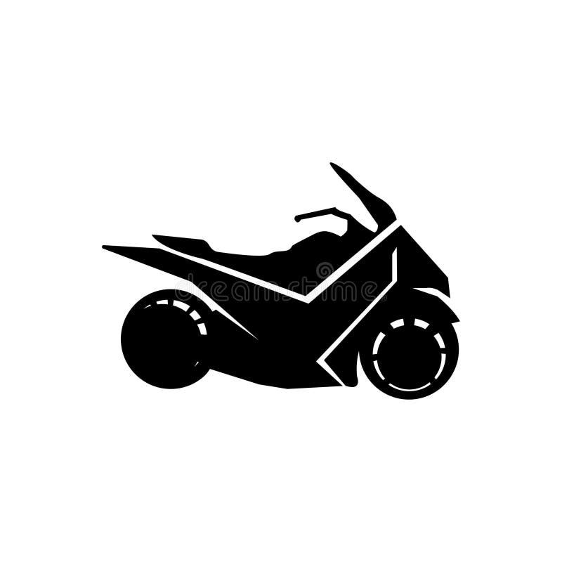 Automatic Motorbike Icon Logo Black Illustration Vector Design Stock ...