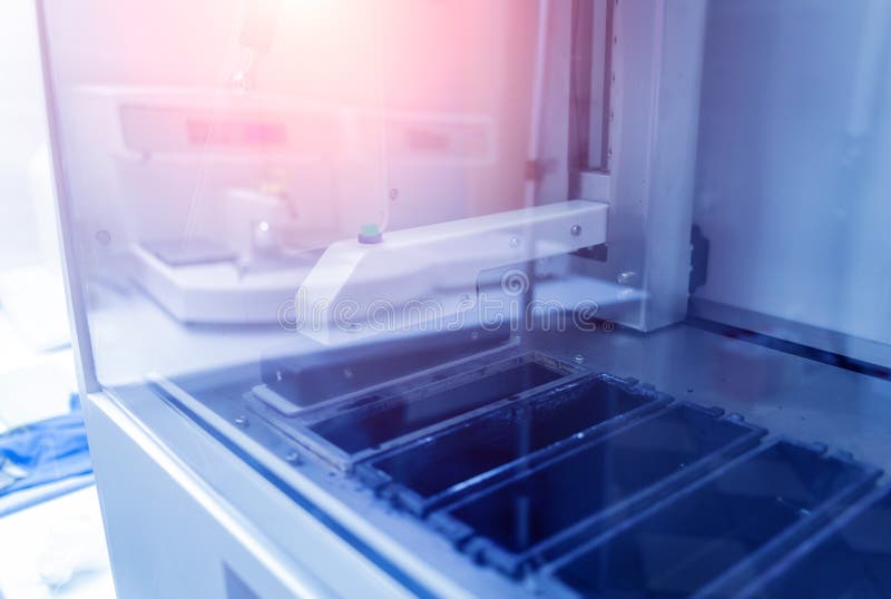 Automatic Multi Slides Stainer at the Modern Laboratory Stock Image ...