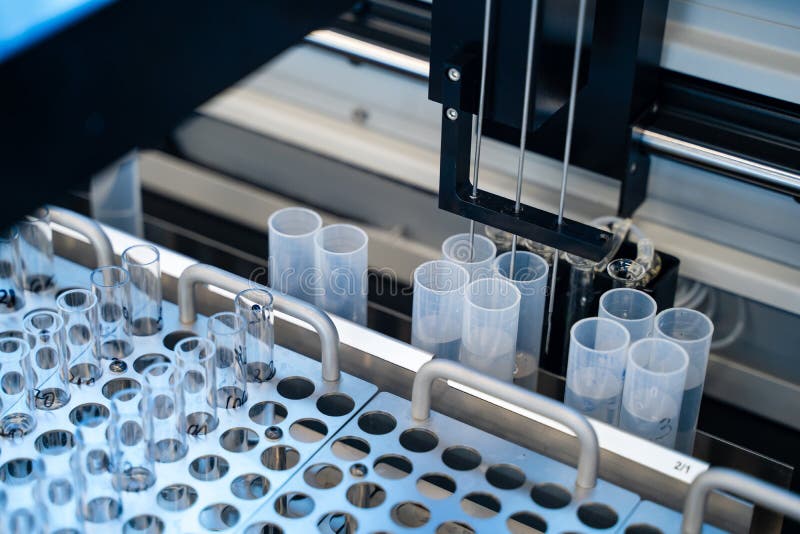 Automatic Multi Slides Stainer at the Modern Laboratory Stock Image ...