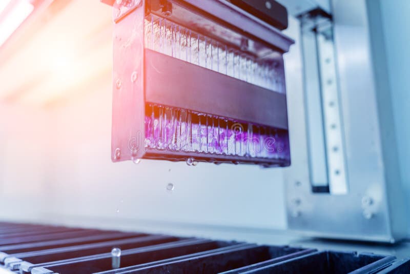 Automatic Multi Slides Stainer at the Modern Laboratory Stock Photo ...